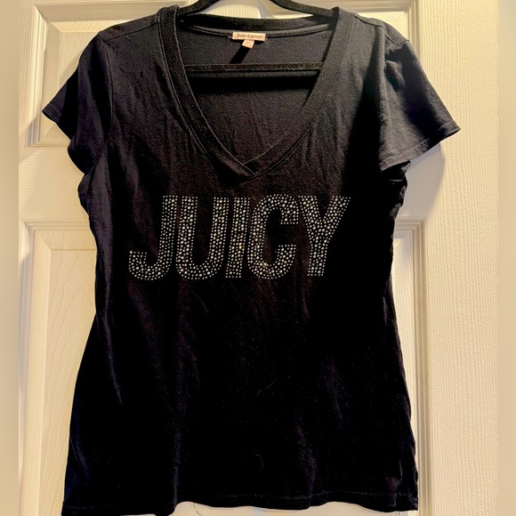 Juicy Couture | Tops | Juicy Couture Rhinestone Tshirt Xl | Poshmark